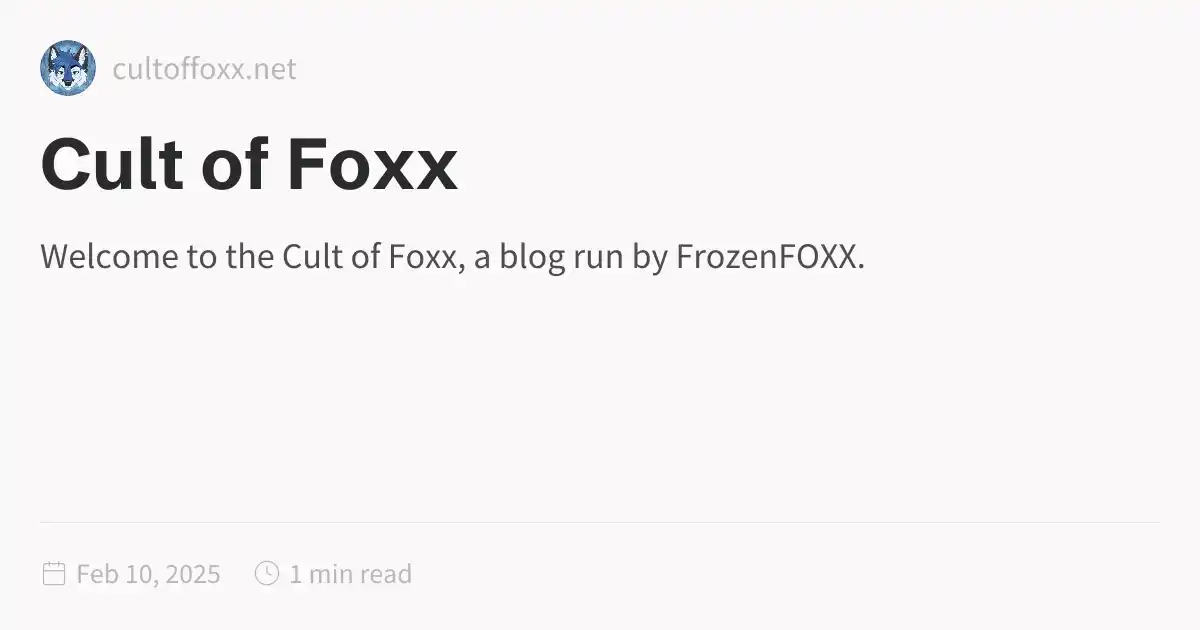 Cult of Foxx